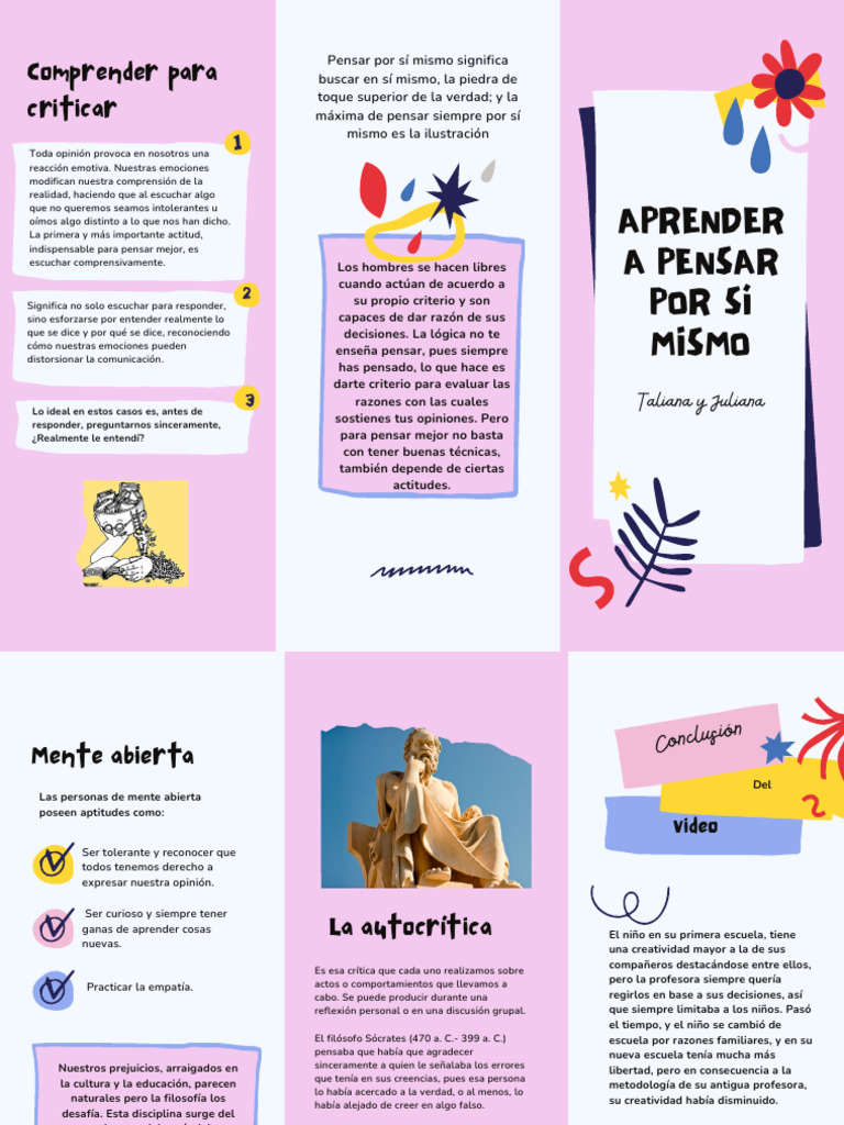 Aprender A Pensar Por Sí Mismo | PDF | Pensamiento | Verdad