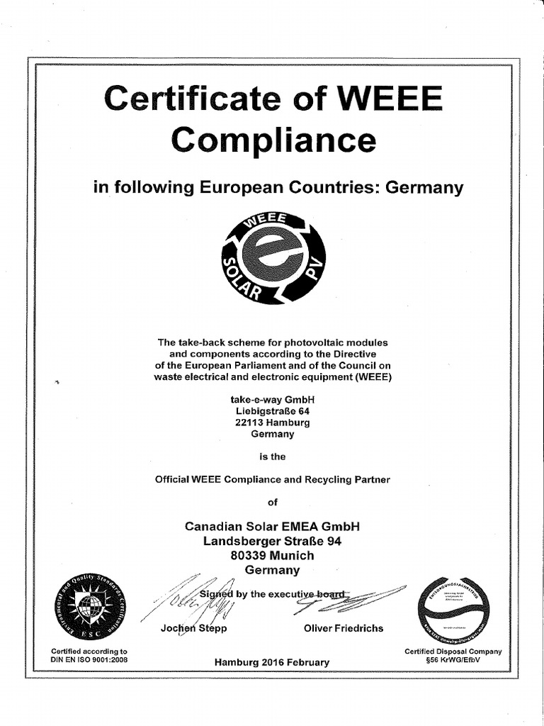 Certificate Take e Way en | PDF