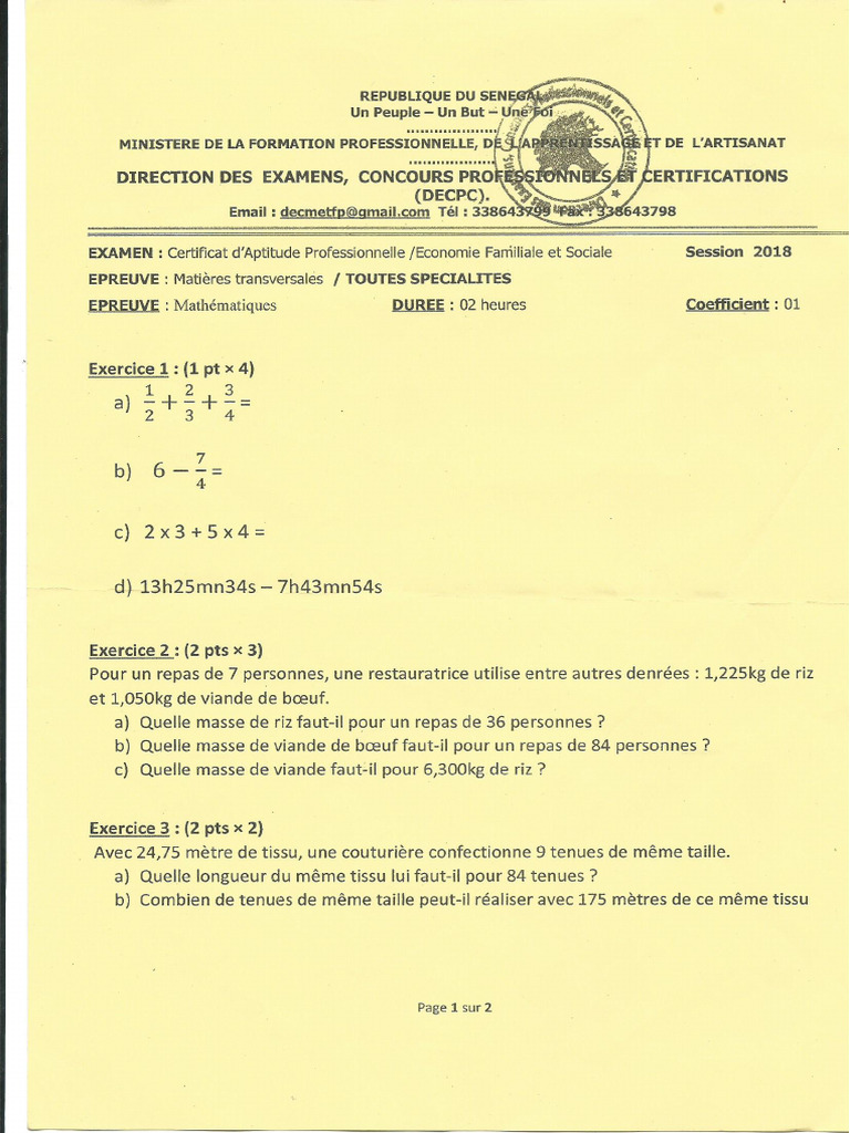 Cap Math 2019 | PDF