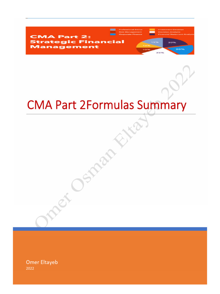 CMA Part 2 1698507344 | Download Free PDF | Stocks | Net Present Value