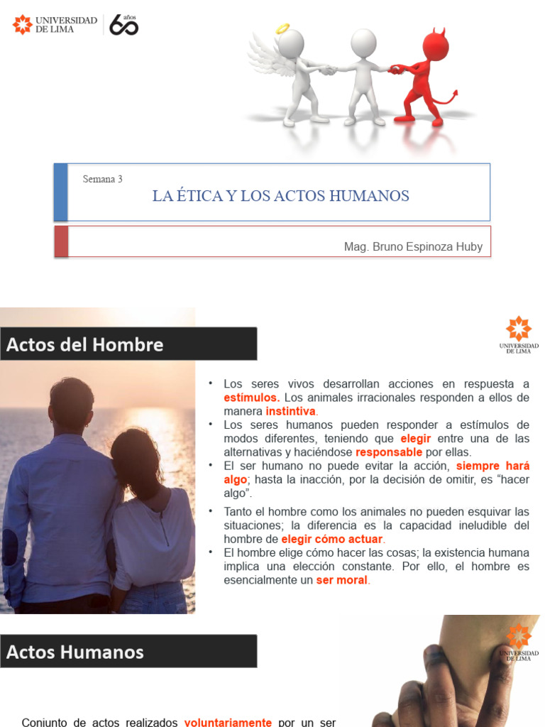 Sem 3 - La Ética y Los Actos Humanos | PDF | Moralidad | Conocimiento