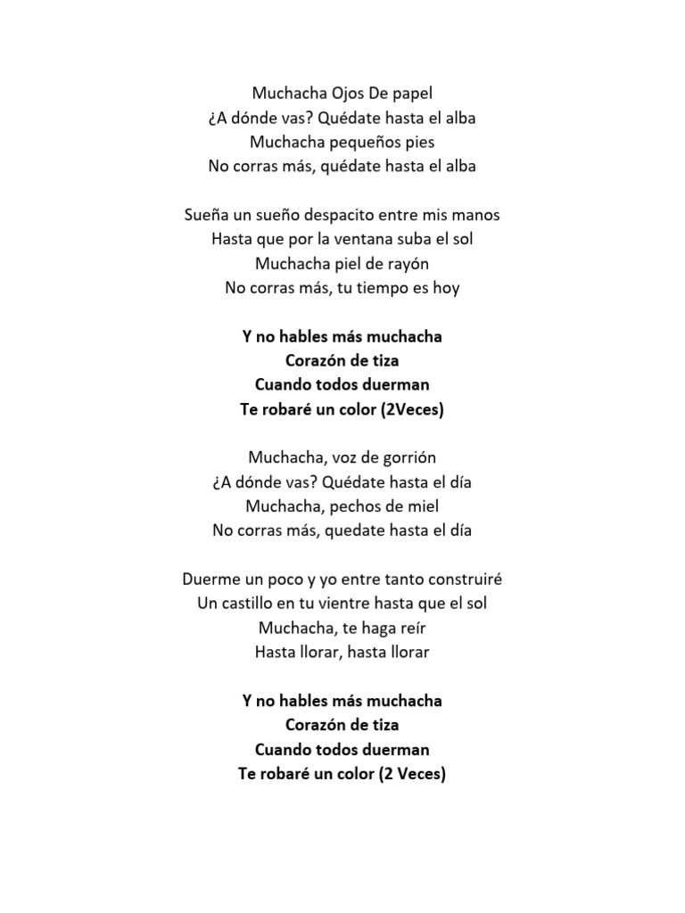 Muchacha Ojos de Papel | PDF