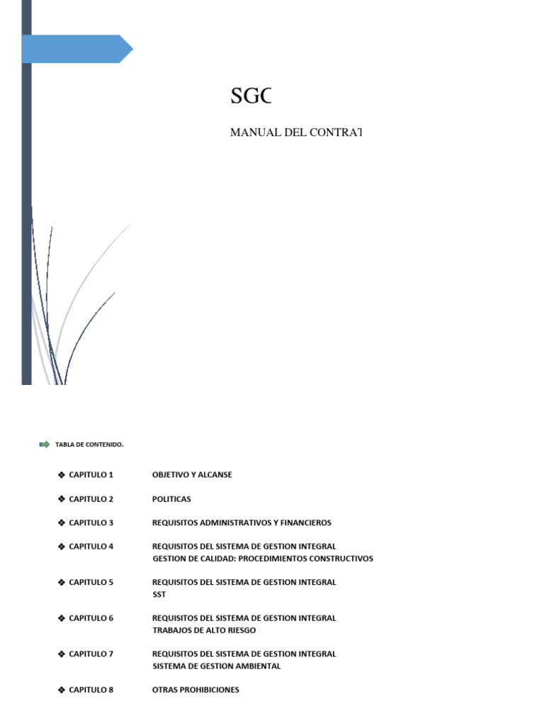 Manual Del Contratista | PDF | Finanzas y dinero