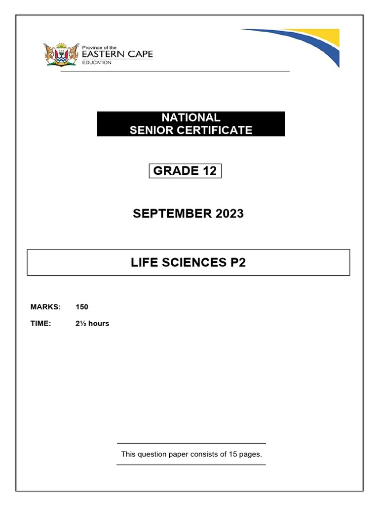 LIFE SCIENCES P2 GR12 QP SEPT2023 - English | PDF