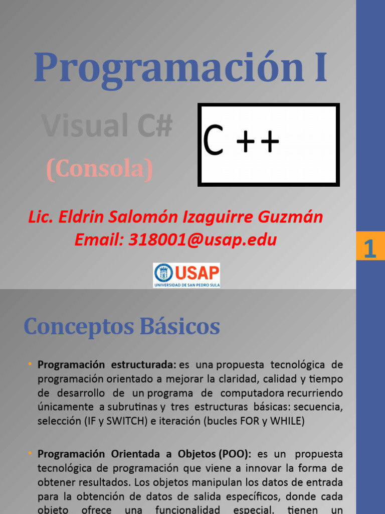 Introducción - (Programación I) | PDF | C Sharp (lenguaje de programación) | Algoritmos