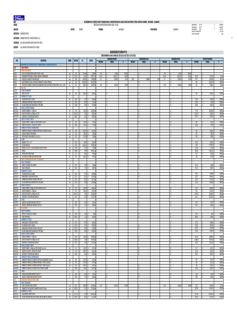 Valorización 2 PERICO 31.03 v2 Ok | PDF | Plomería | Materiales de ...