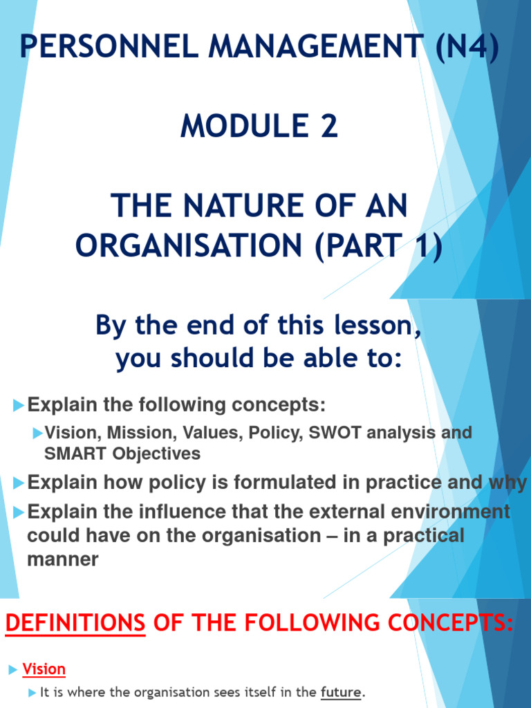 2.1 Module 2 - PERSONNEL MANAGEMENT (N4) (Autosaved) | PDF | Policy ...