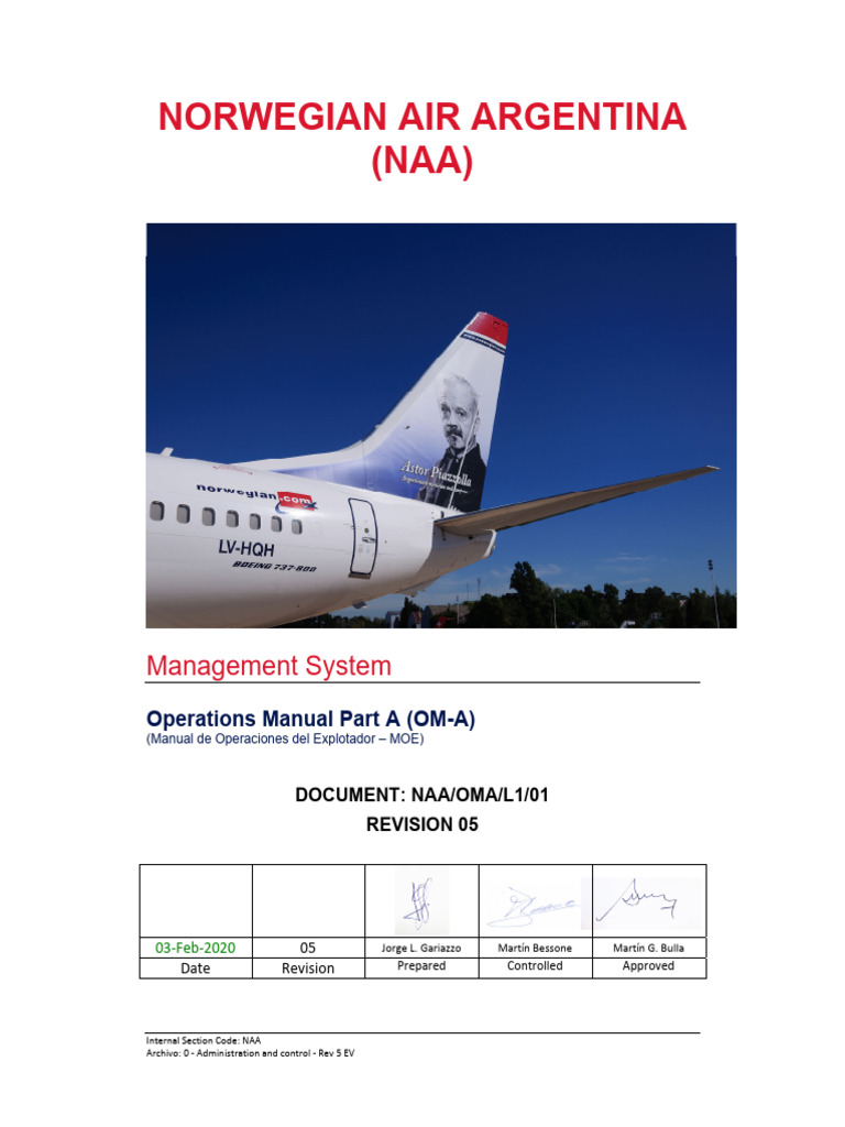 NAA Operations Manual Overview | PDF | Aviation | Aircraft