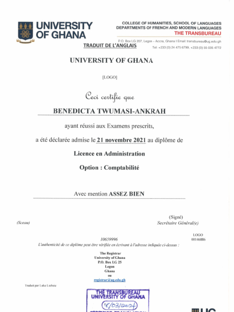 French Cert TRANSMITTED | PDF