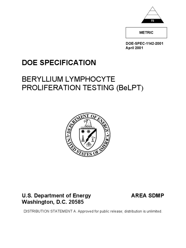 Beryllium Lymphocyte Proliferation Testing (BeLPT) | PDF | Errors And ...