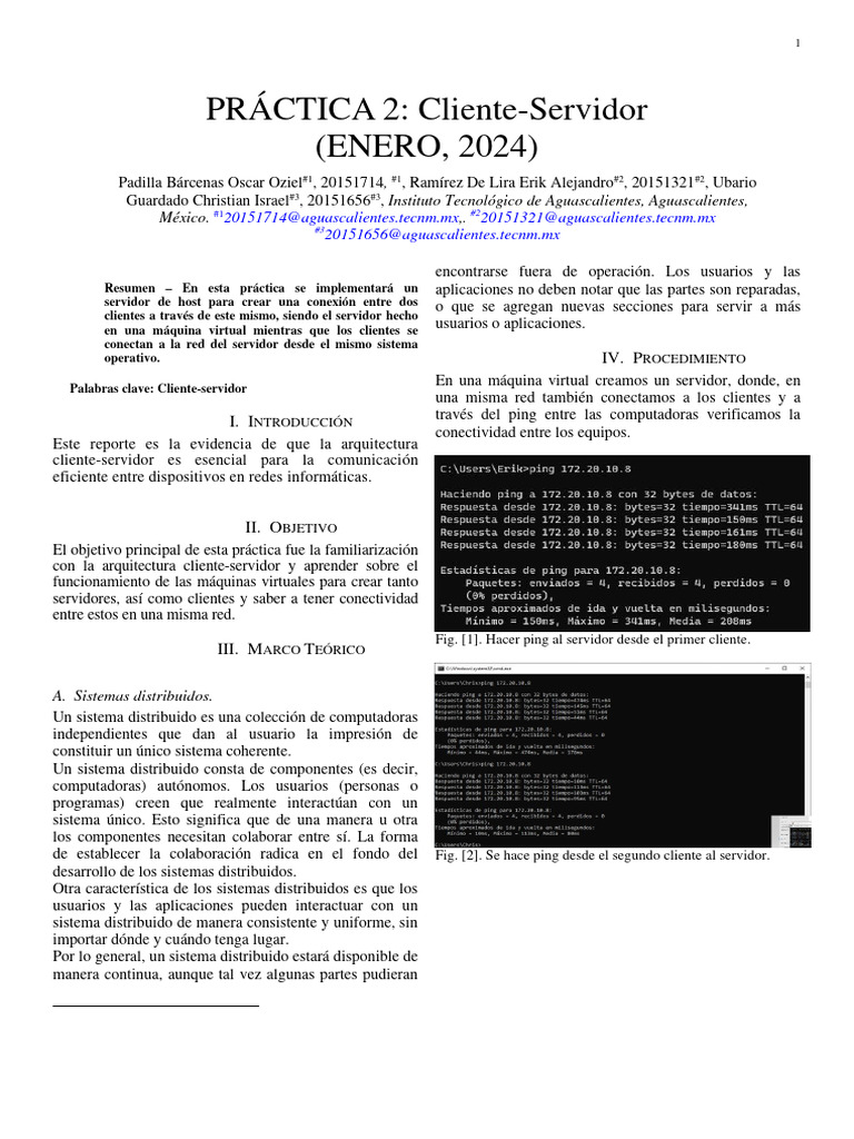 Implementación de Cliente-Servidor en VM | PDF | Modelo cliente ...