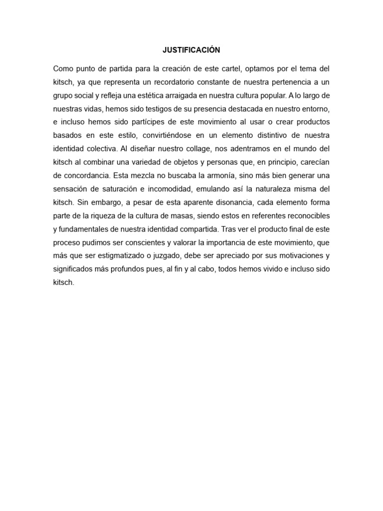 Justificación | PDF