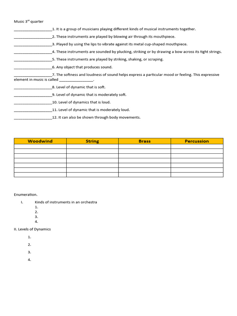3rd Quarter Music | PDF | Art