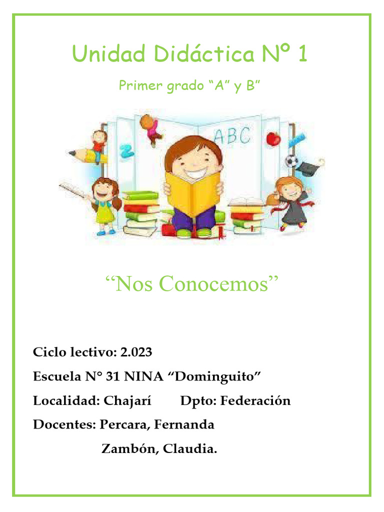 1º Proyecto Primer Grado 2023 Pdf Enseñando Escritura