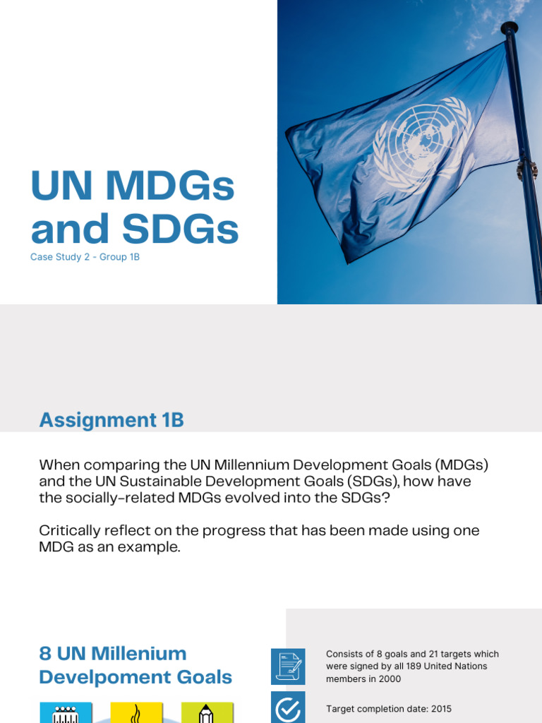 UN MDGs and SDGs - Group1B | PDF