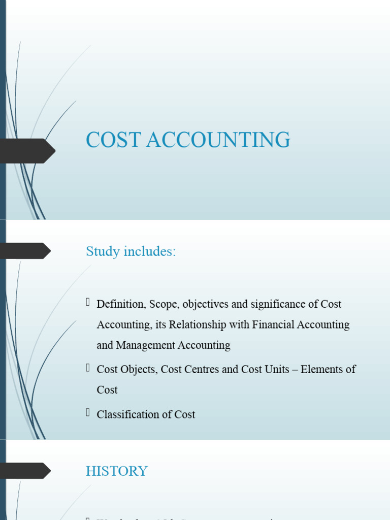 1 Cost Accounting | PDF | Cost Accounting | Accounting