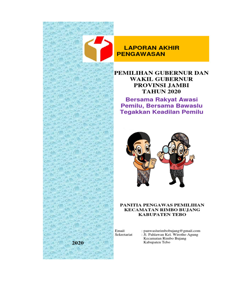 Contoh Cover Laporan Akhir Panwaslu | PDF Contoh Cover Laporan Akhir Panwaslu | PDF
