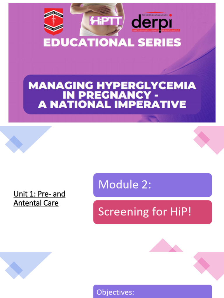HiP Unit 1 Module 2 Lab Training | PDF | Diabetes | Gestational Diabetes