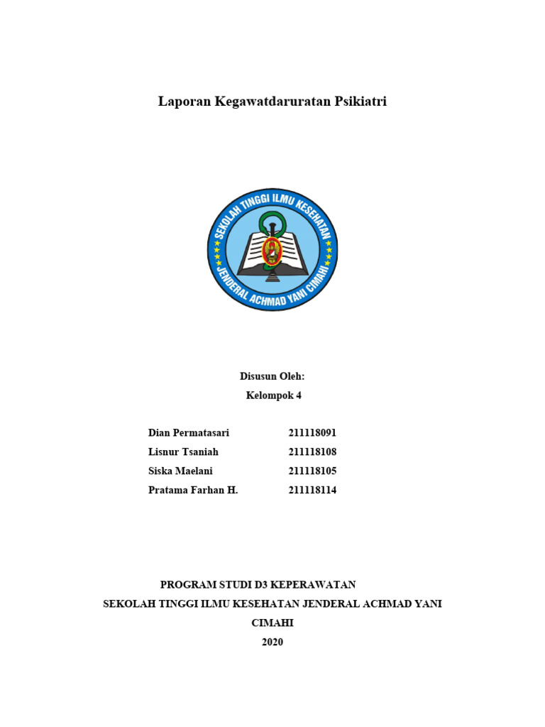 KEL 4 Laporan Kegawatdaruratan Psikiatri | PDF