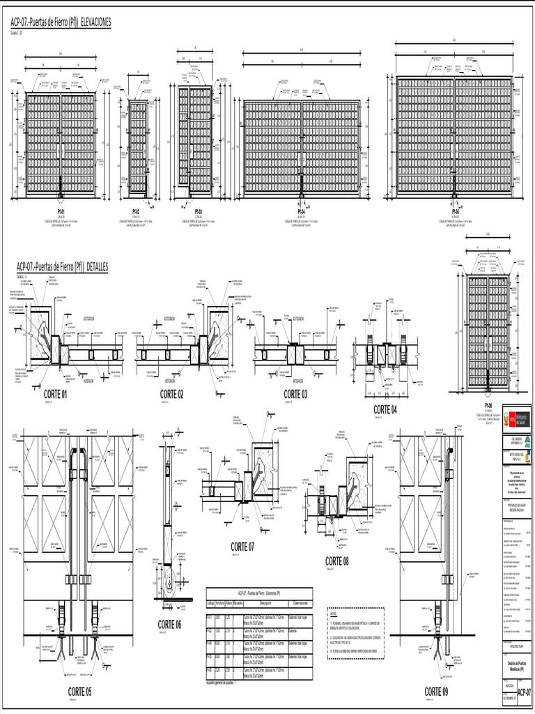 ACP-07 - Detalle de Puertas Met Licas (PF) | PDF