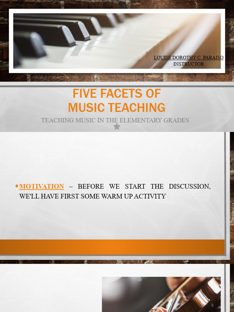 Five Facets of Music Teaching | PDF | Musical Instruments | Singing
