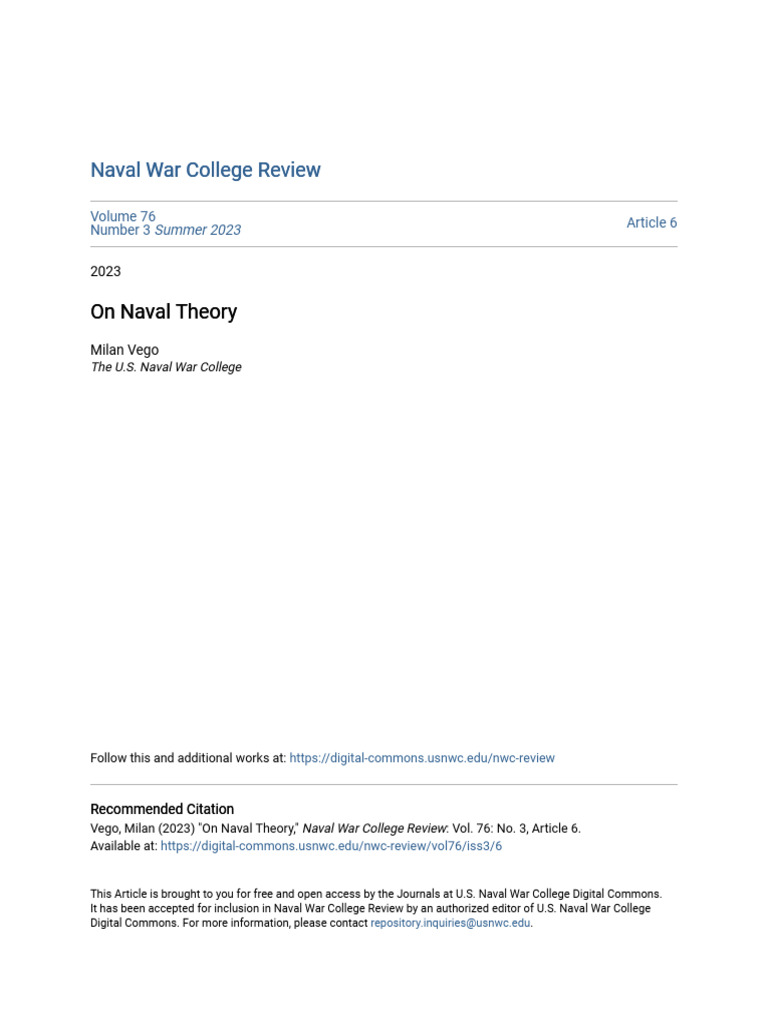On Naval Theory | PDF | Territorial Waters | United Nations Convention ...