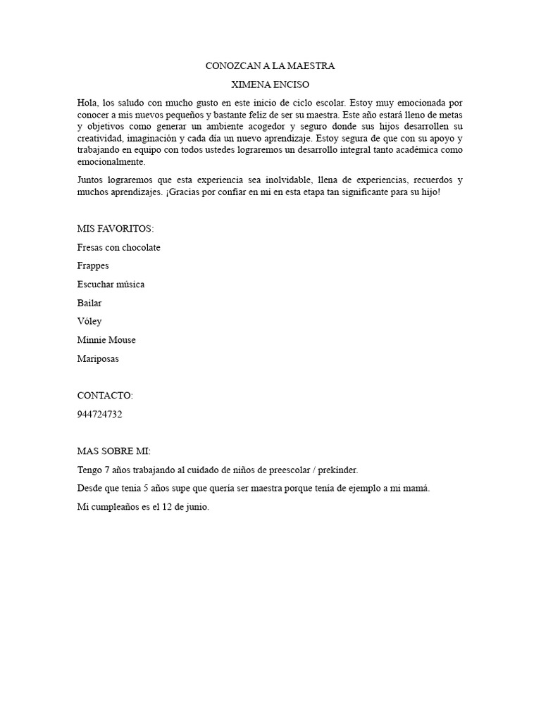 Conozcan A La Maestra | PDF