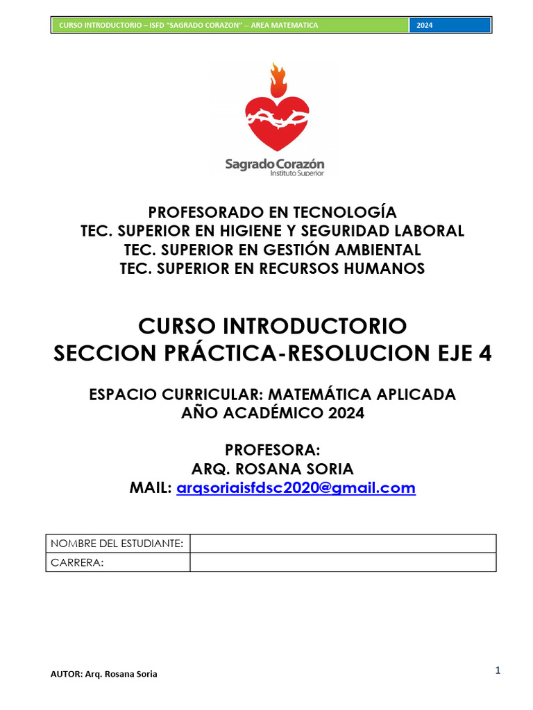02-Cursillo 2024 - Ejercicios Resueltos-Eje 4 | PDF | Fuerza | Porcentaje