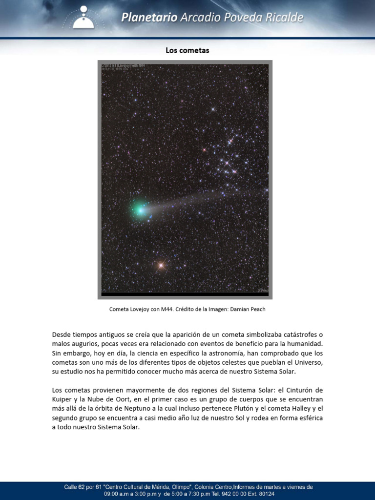 Cometas | PDF | Cometa | Sistema solar