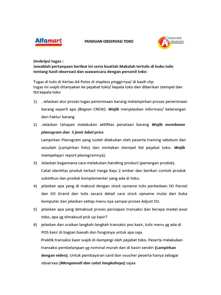 Panduan Penugasan Toko Tas Custom | PDF