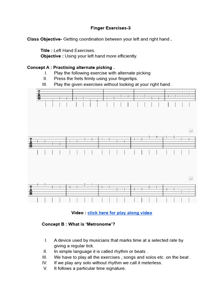 Finger Exercise 3 | PDF | Tempo | Musical Compositions