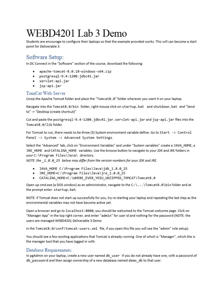 WEBD4201 Lab 3 Demo | PDF | Web Application | Computing