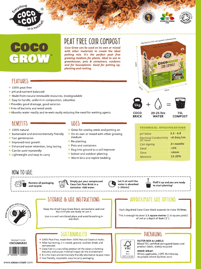 Coco-Grow DataSheet 2022 | PDF