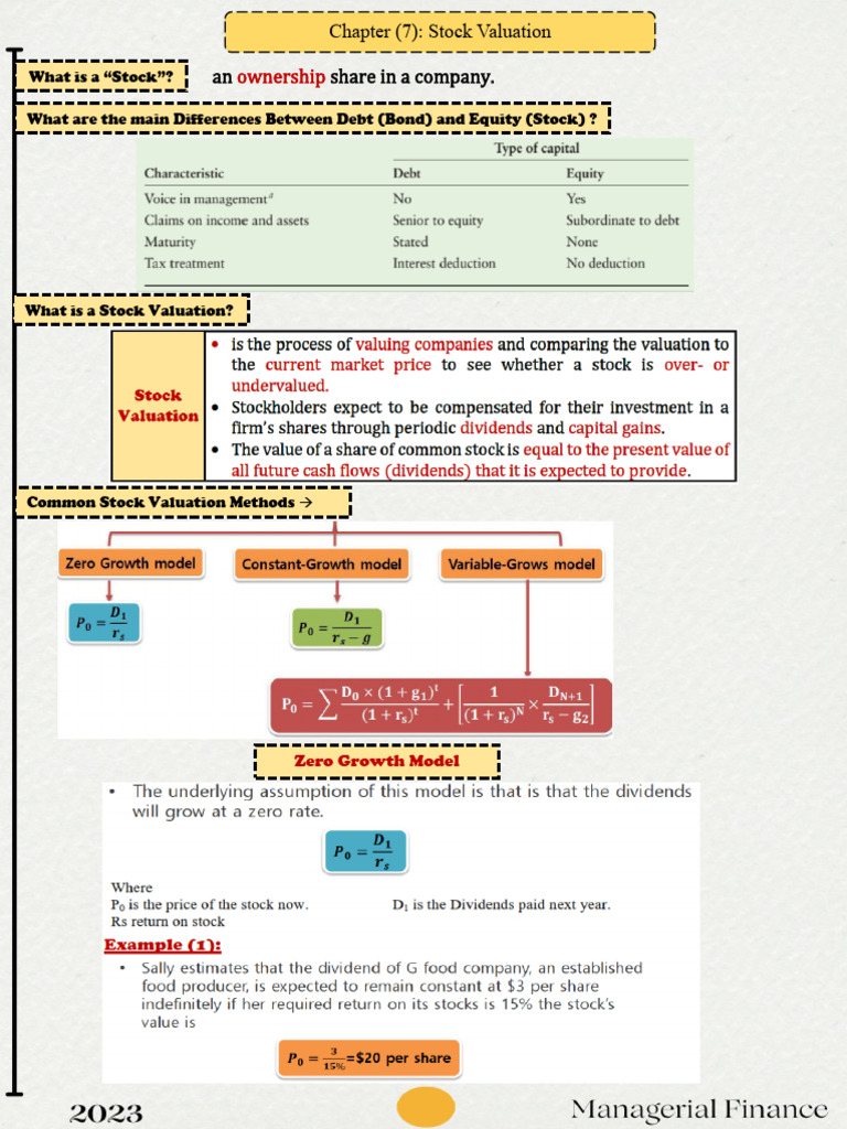 Finance CH 7 | PDF | Valuation (Finance) | Stock Valuation