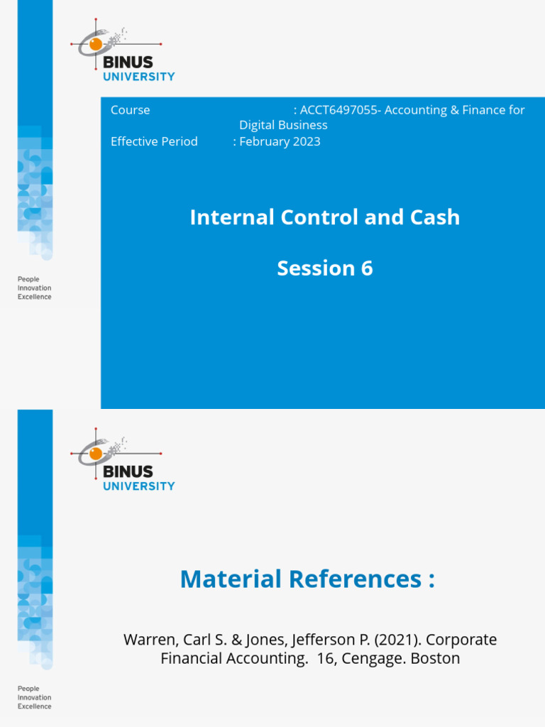 Internal Control and Cash | PDF | Internal Control | Audit