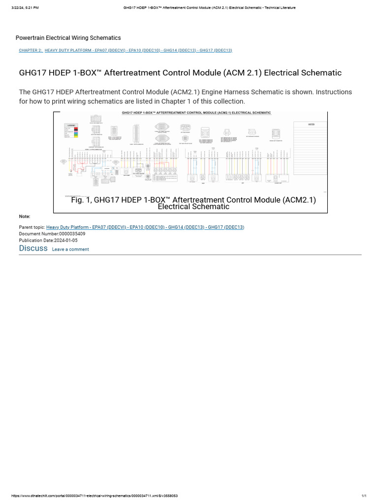 GHG17 HDEP 1-BOX™ Aftertreatment Control Module (ACM 2.1) Electrical ...