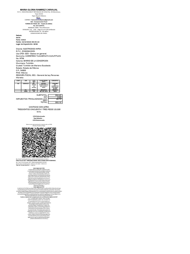 Maria Gloria Ramirez Carvajal: Tels | PDF | Dinero | Pagos