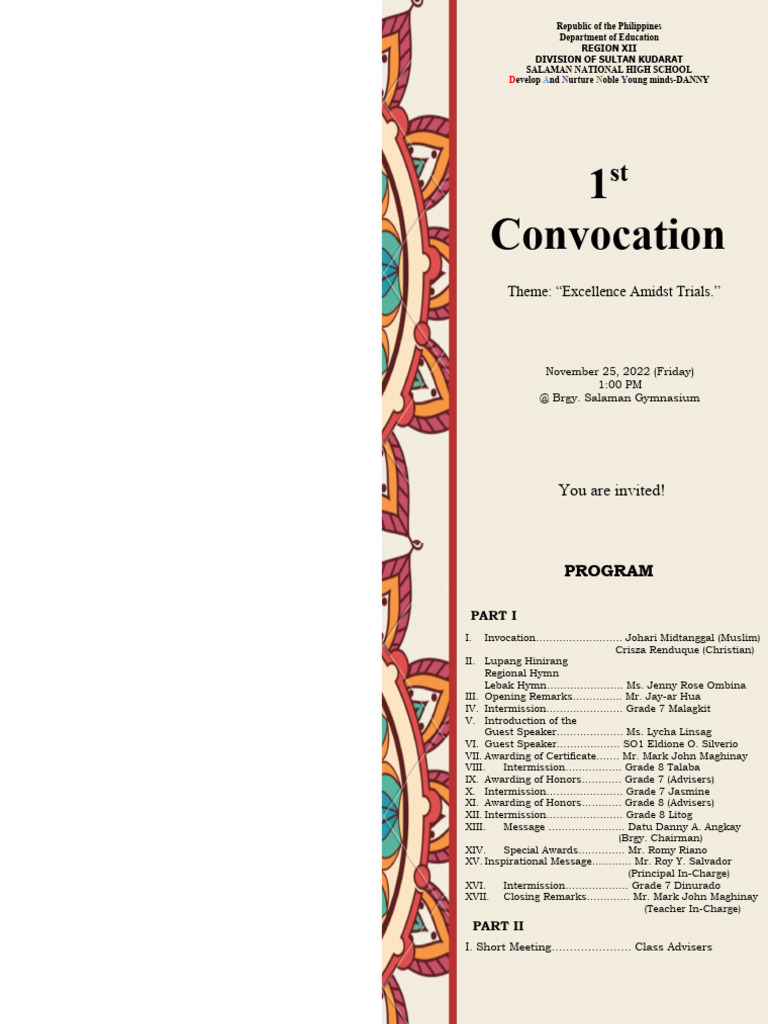 Concovation Program 1 | PDF