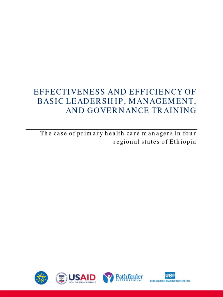 Effectiveness and Efficiency of Basic Leadership ... | PDF ...