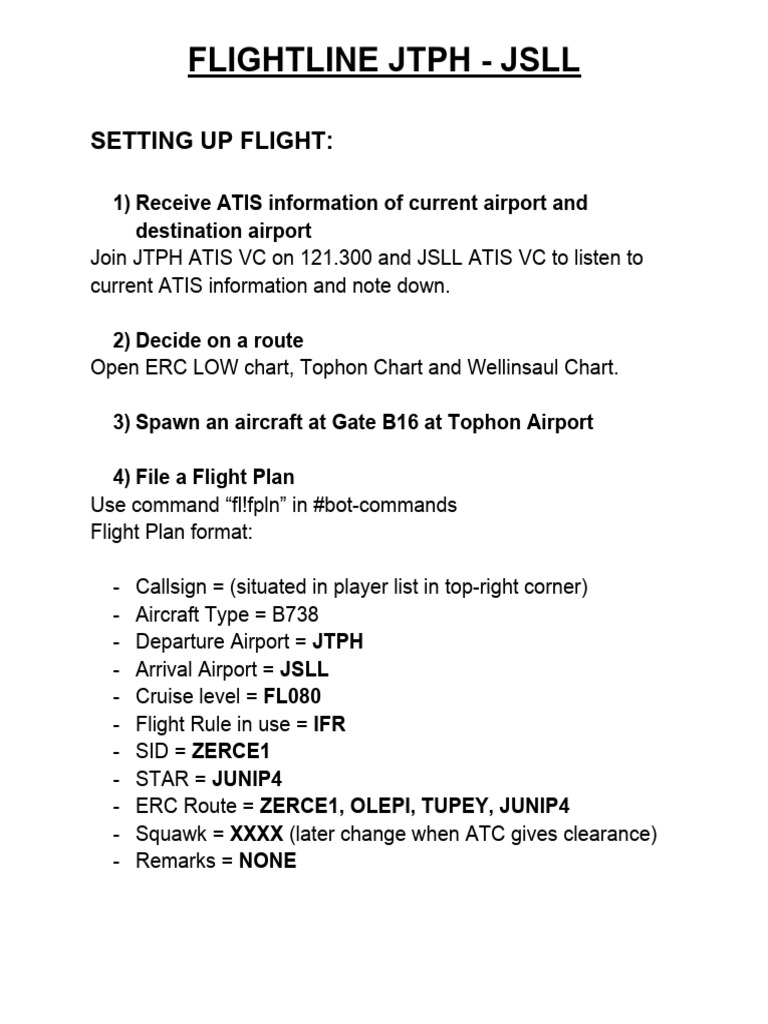 JTPH-JSLL Full Flight - Flightline | PDF | Air Traffic Control ...