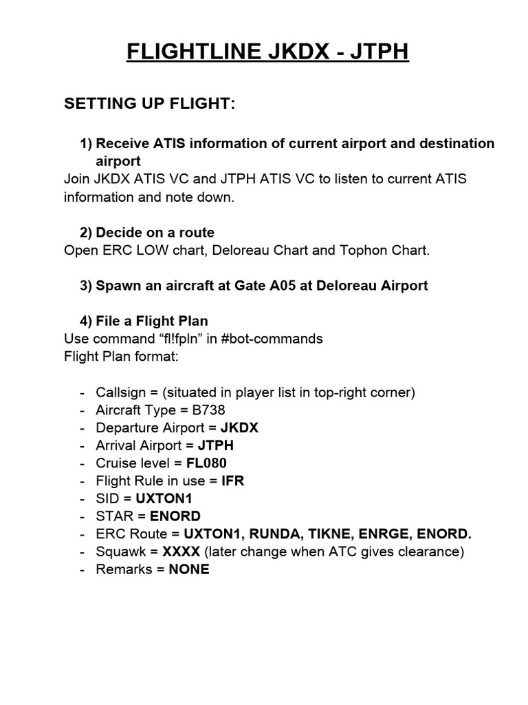 Flightline JKDX-JTPH | PDF