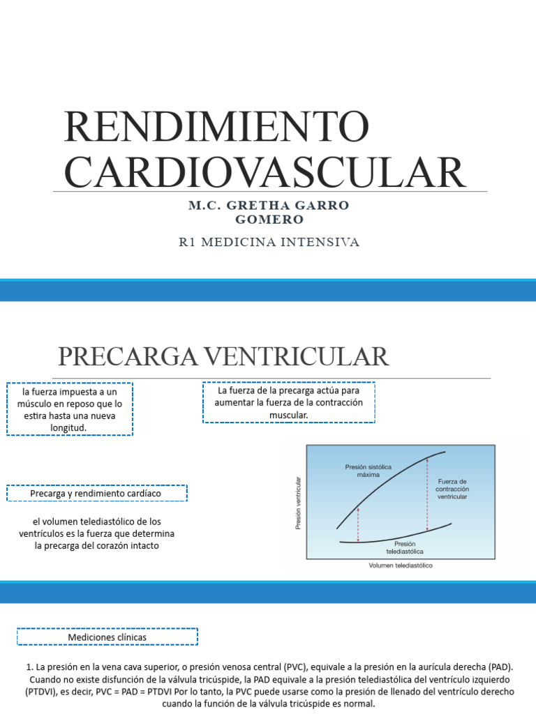Precarga y Distensibilidad Cardíaca | PDF | Ventrículo (corazón) | Corazón