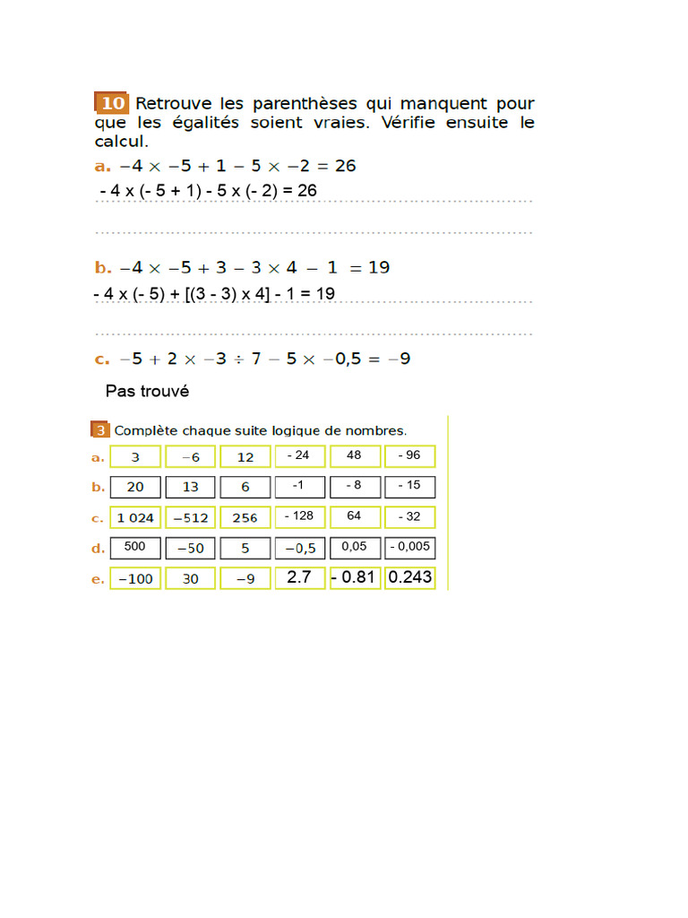 Exercices Sésamath | PDF