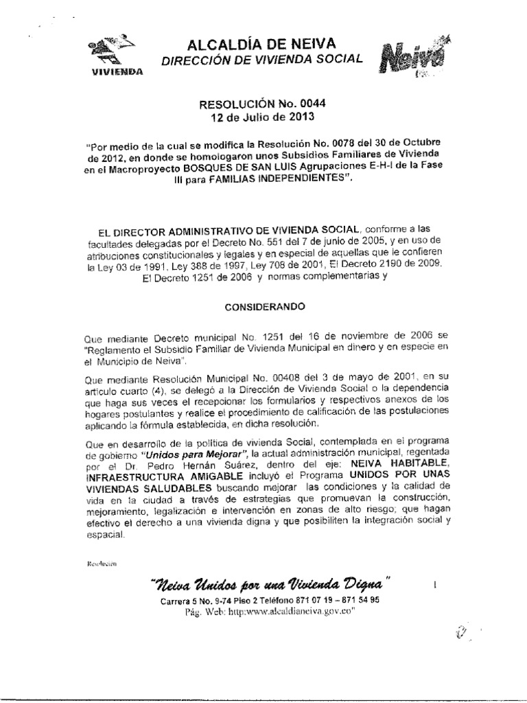Resolución 0044 | PDF