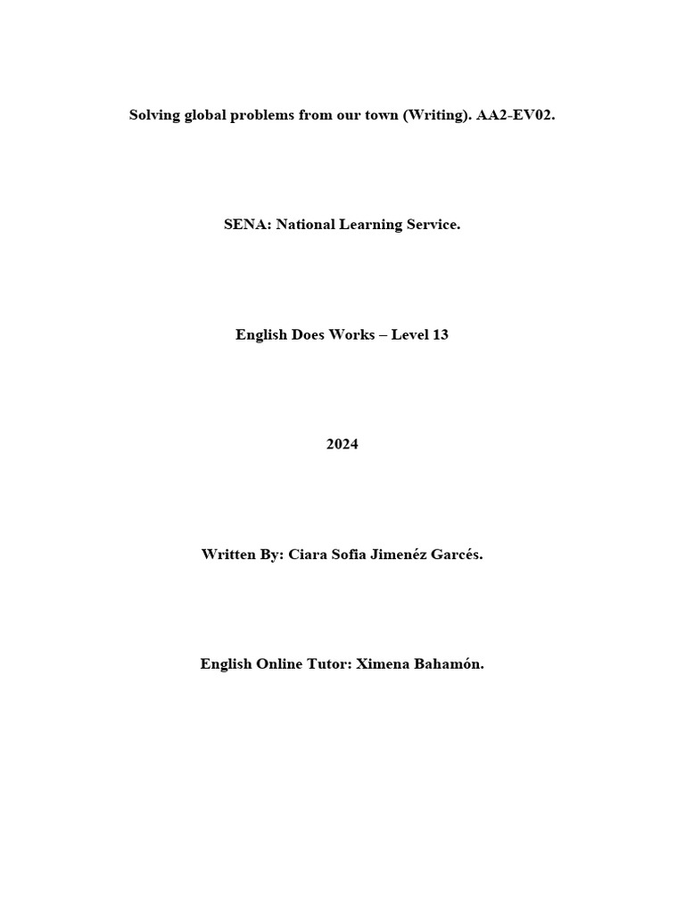 Local Solutions to Global Issues | PDF | Educational Technology