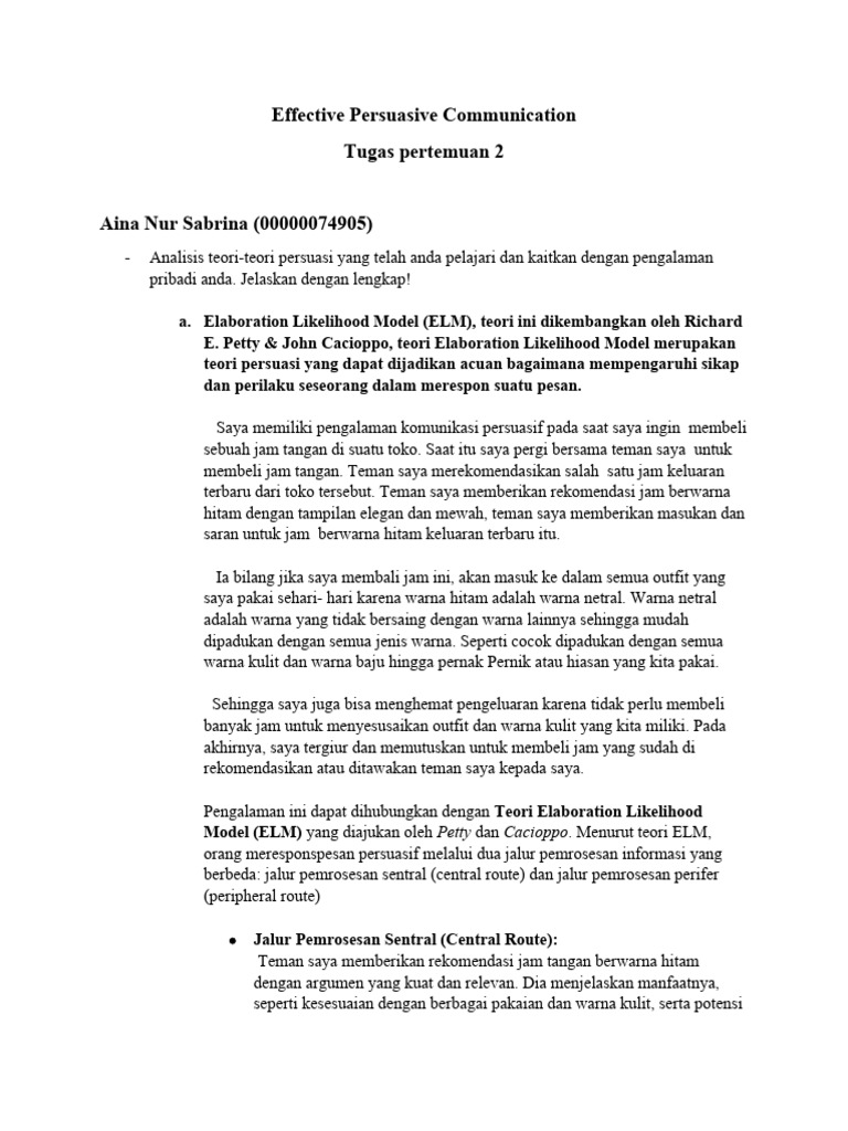 Effective Persuasive Communication | PDF