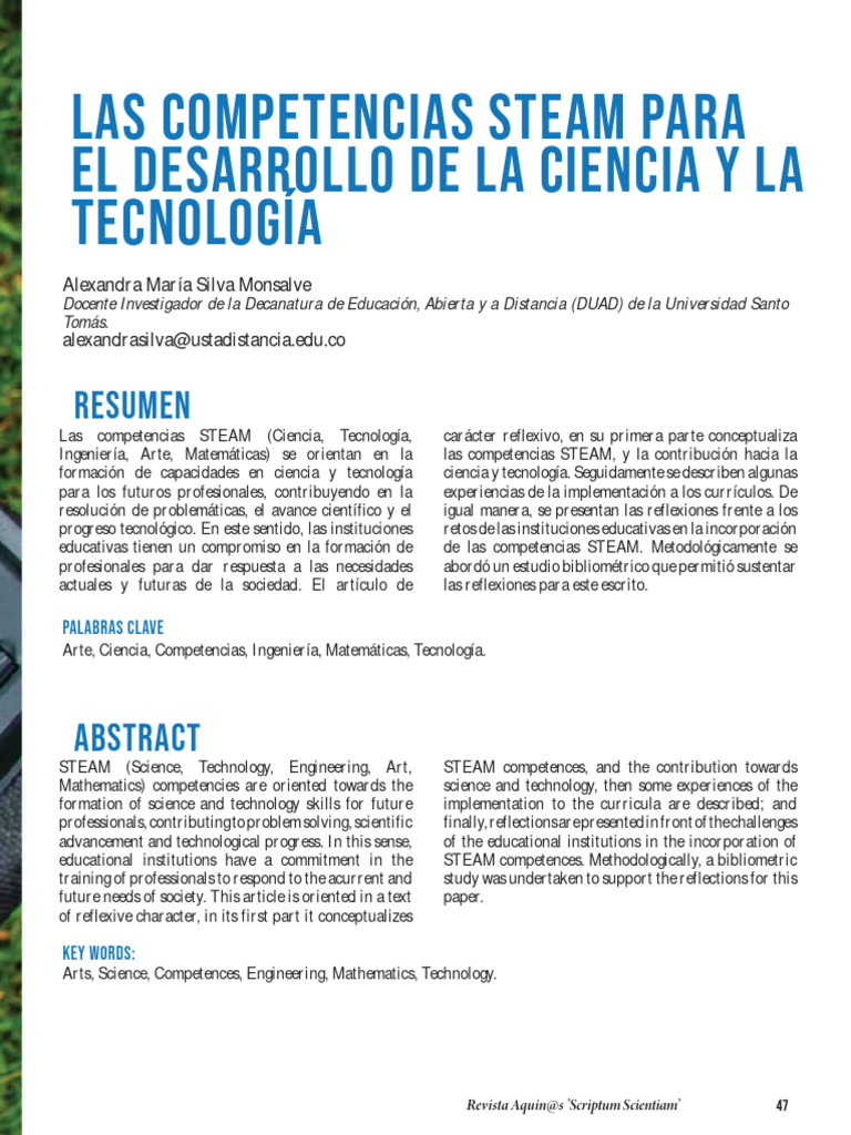 (LAS COMPETENCIAS STEAM PARA Baja | PDF | Science | Cognición