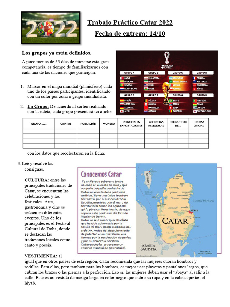 Actividades para Catar 2022 | PDF | Katar
