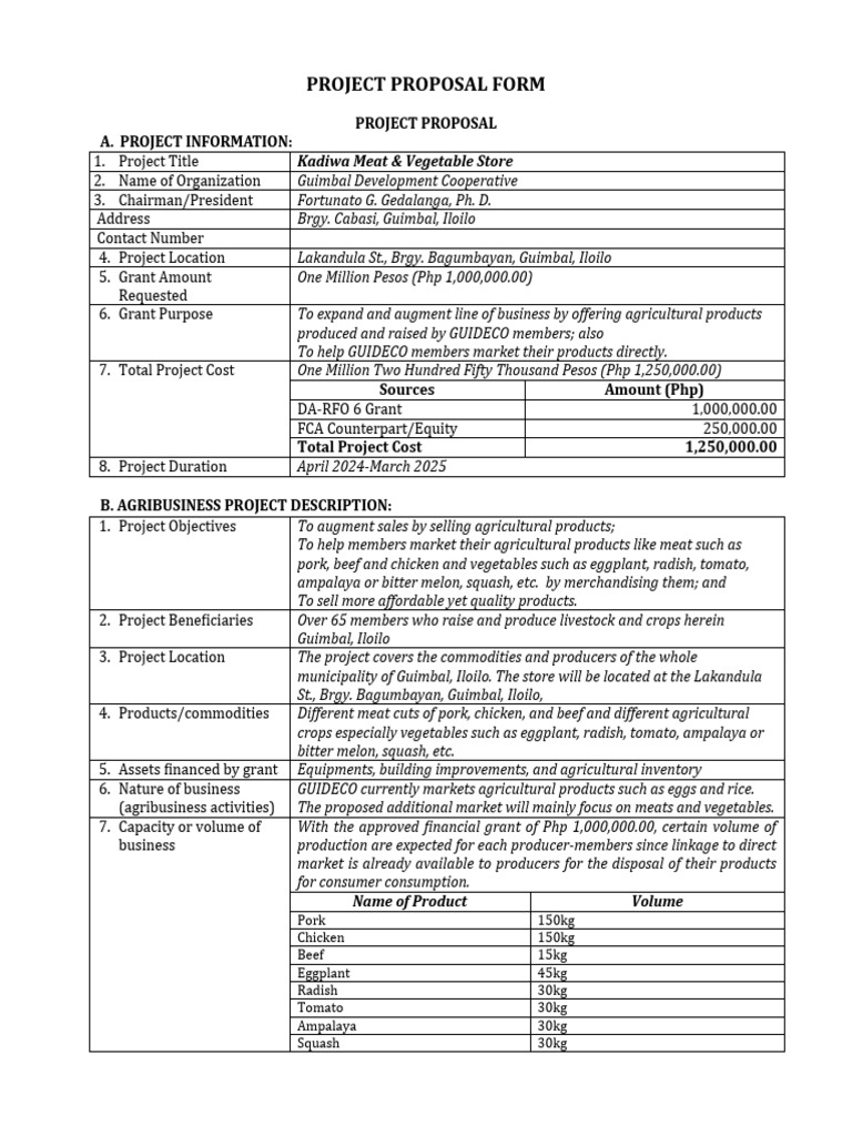 Kadiwa Template Guideco | PDF