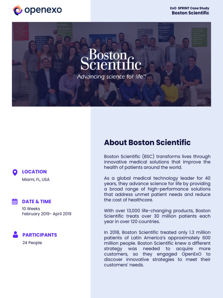 OpenExO Boston Scientific Case Study | PDF | Innovation | Collaboration